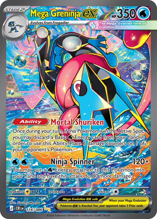 Mega Greninja ex – Chaos Rising – 116/086 - We Love Collectibles